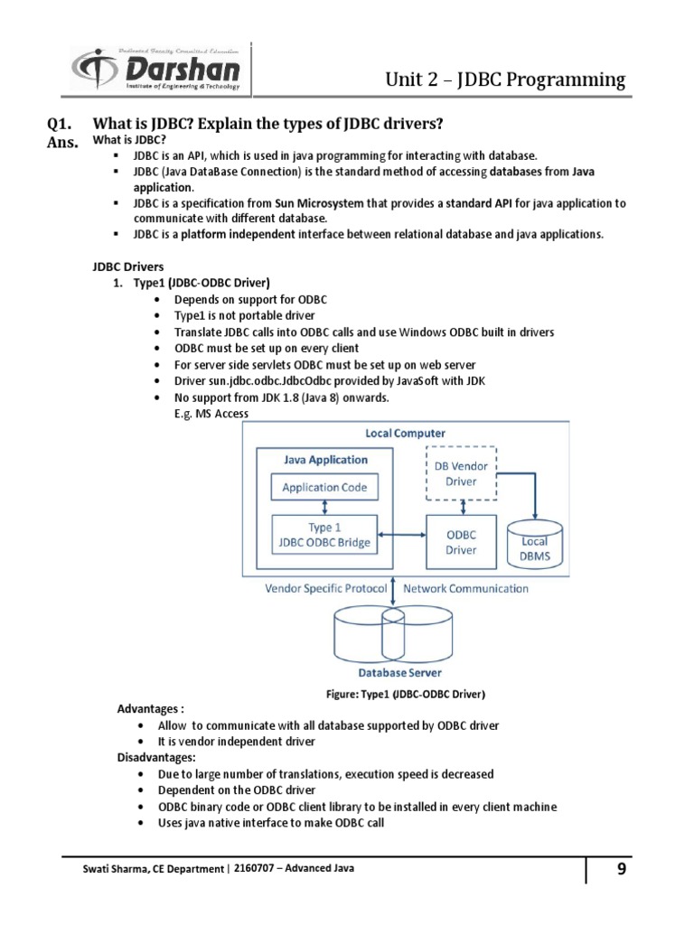 Unit 2 JDBC Programming 28012018 040330AM | PDF | Data Management ...