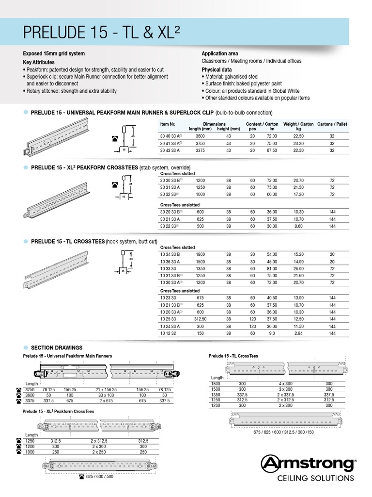 Armstrong Tiles Ceiling TDS | PDF | Building Engineering | Nature