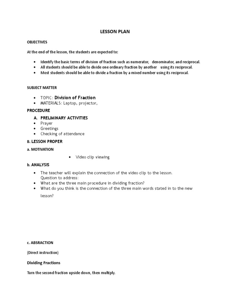 Lesson Plan-Wps Office Njnew | PDF | Fraction (Mathematics) | Communication