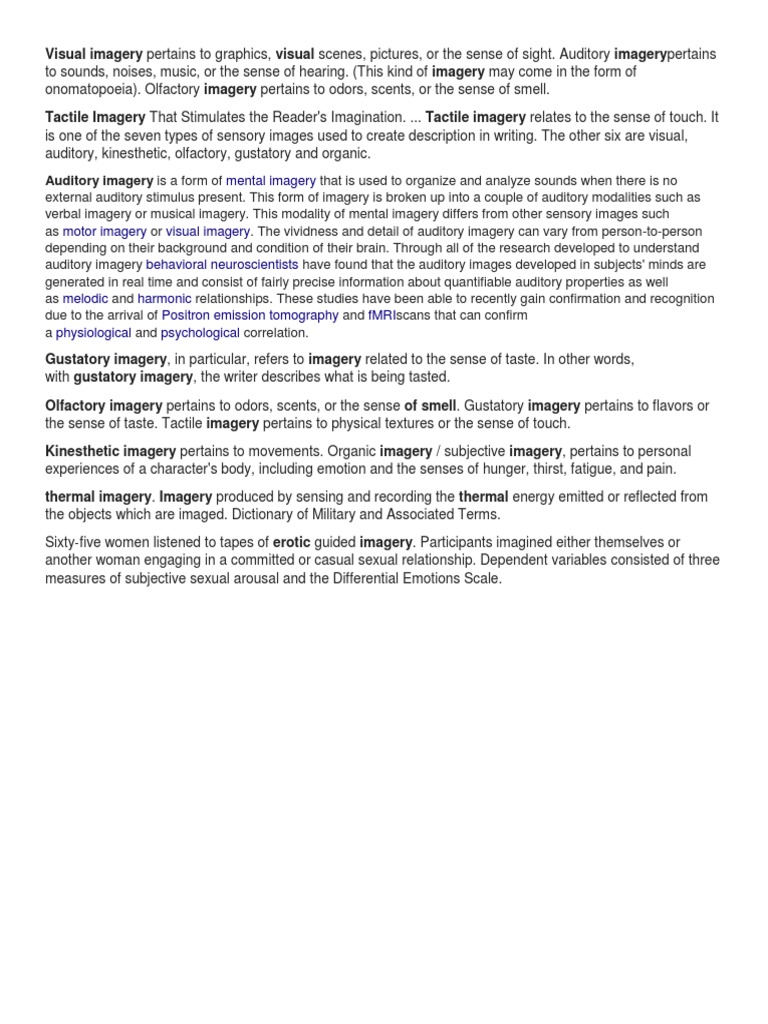 What Is Visual Imagery | PDF | Senses | Mental Image
