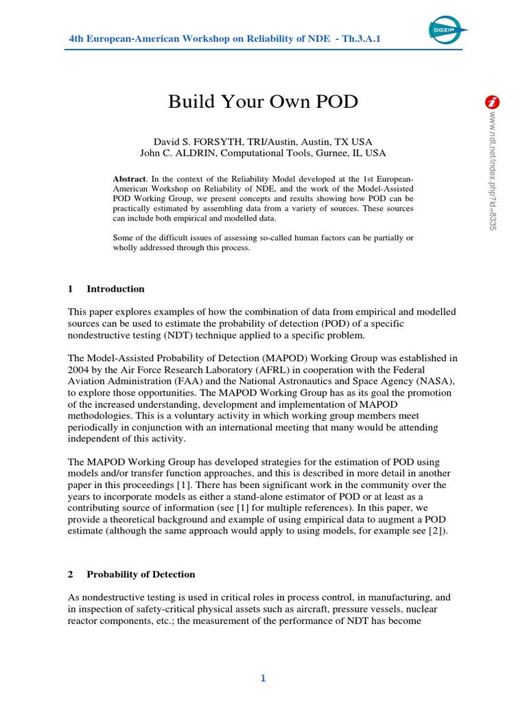 Build Your Pod | PDF | Normal Distribution | Nondestructive Testing