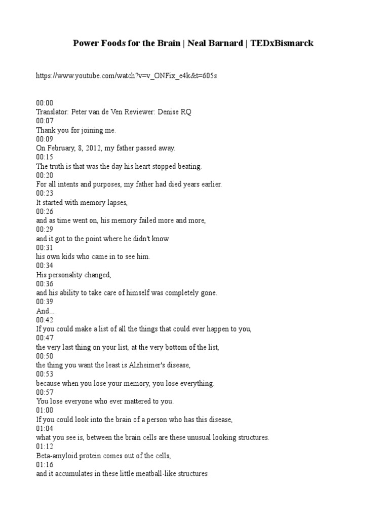 Power Foods For The Brain - Neal Barnard | PDF | Grape | Food And Drink