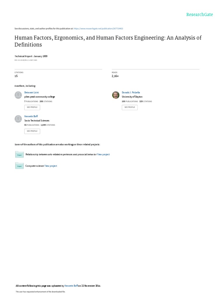 Human Factors Ergonomics and Human Factors Enginee | PDF | Human ...