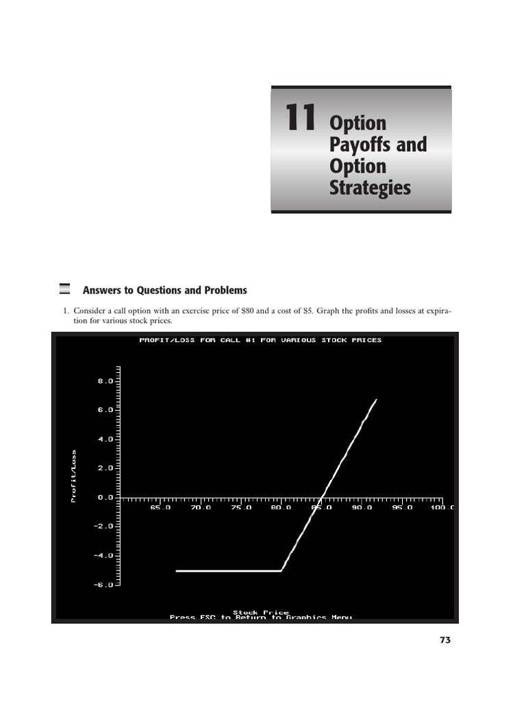 Option Payoffs and Option Strategies: Answers To Questions and Problems ...