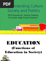 Lesson 7 Functions and Importance of Education in The Society | PDF ...