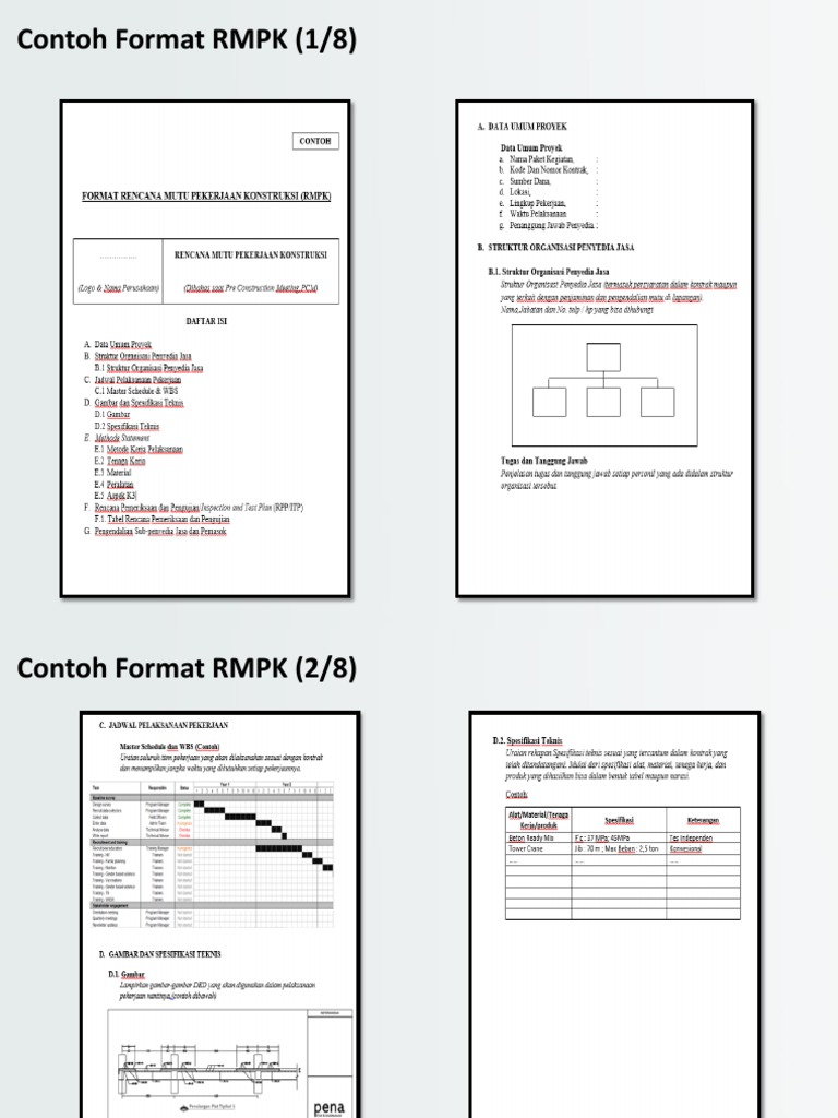Contoh Format RMPK Pekerjaan Konstruksi | PDF | Teknologi & Rekayasa