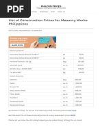 RCP and RMC Price List in The Philippines - PHILCON PRICES | PDF ...
