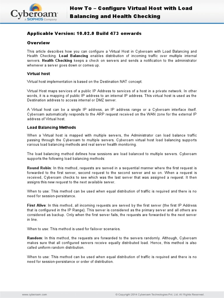 Applicable Version 10 02 0 Build 473 Onwards Virtual Host Pdf Port Computer Networking