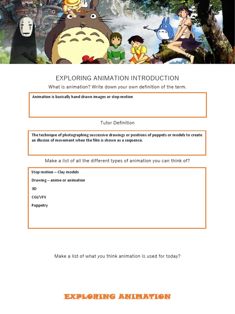 Exploring Animation | PDF