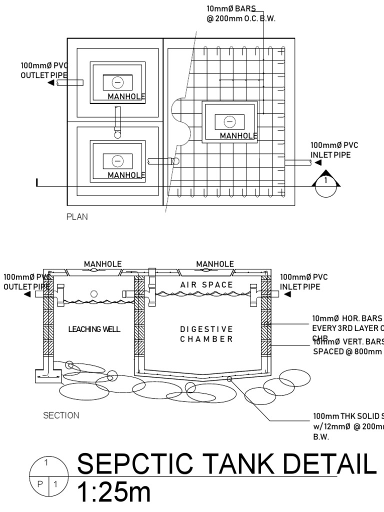 Septic Tank Detail | PDF | Septic Tank | Sewerage