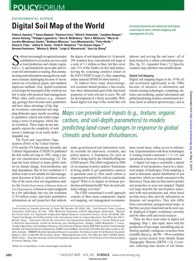 Digital Soil Map of The World | PDF | Map | Soil