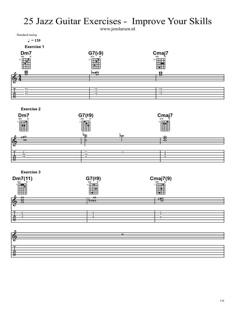 25 Jazz Guitar Exercises How To Improve Skills In A Musical Way Pdf