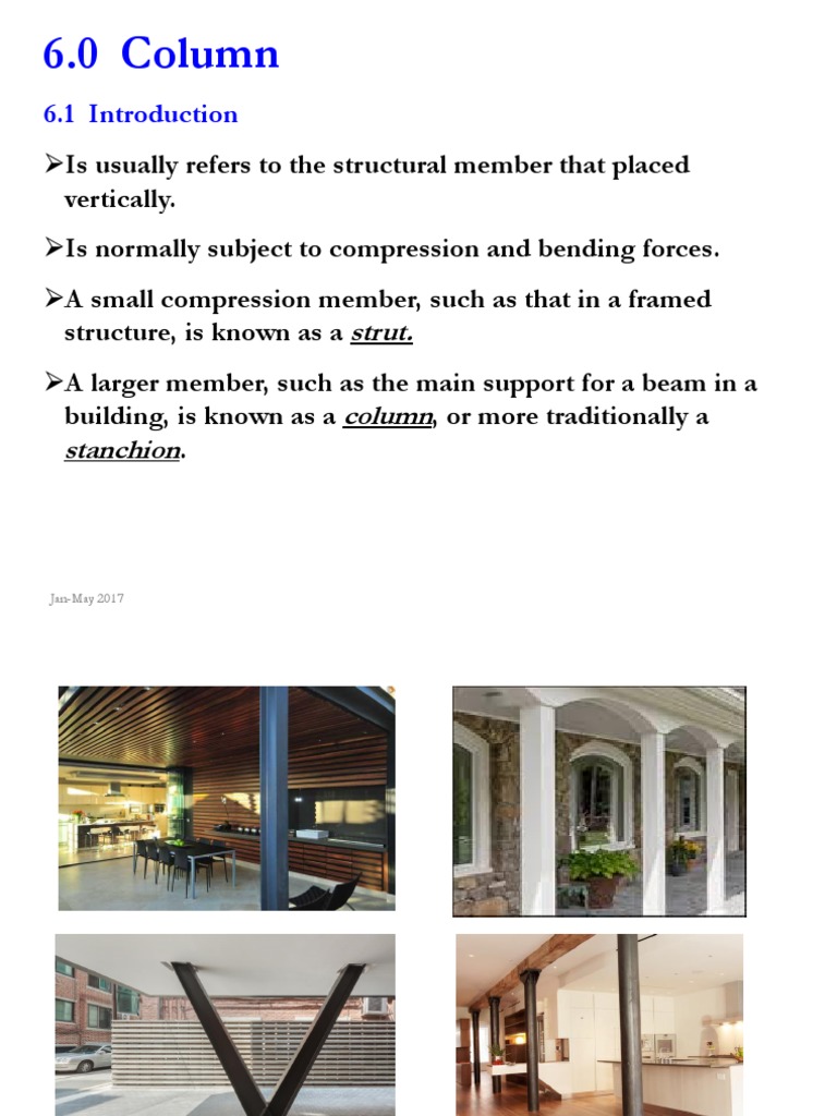 6.0 Column: Vertically | PDF | Buckling | Column