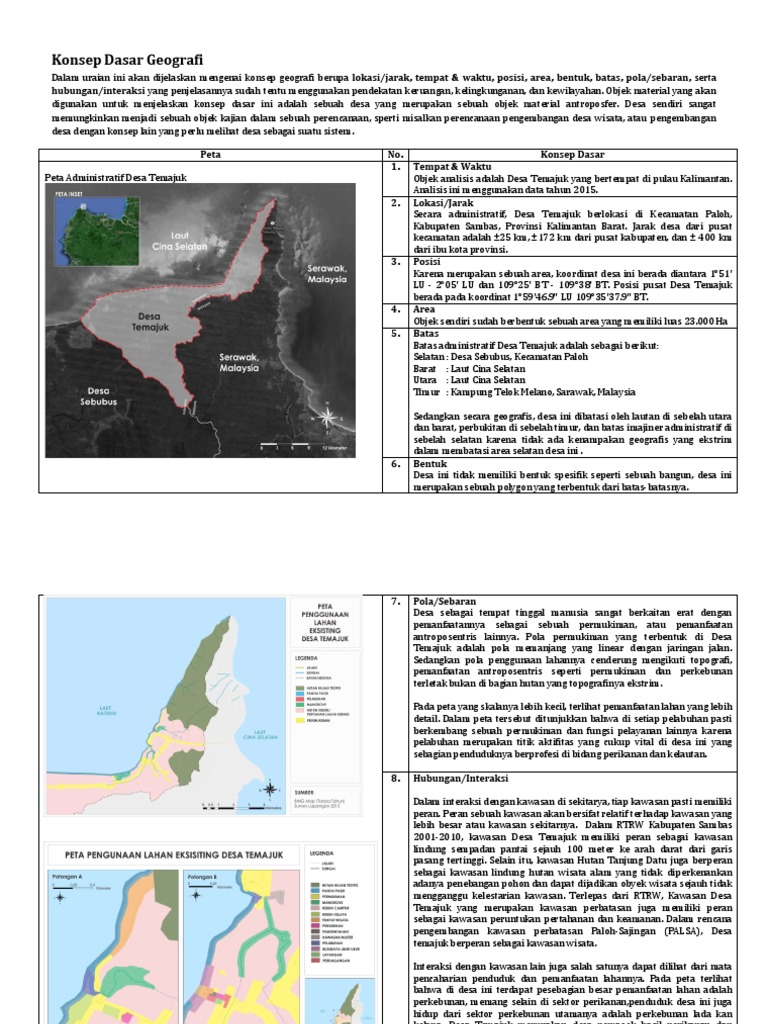 Konsep Geografi Desa Temajuk | PDF
