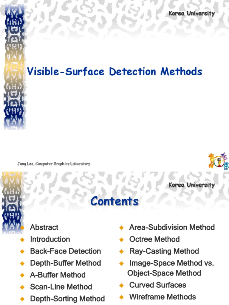 Visible Surface Detection Methods Pdf Scientific Modeling Areas Of Computer Science