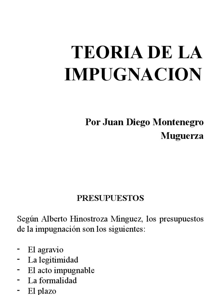 Teoria de La Impugnacion | PDF | Ley procesal | Apelación