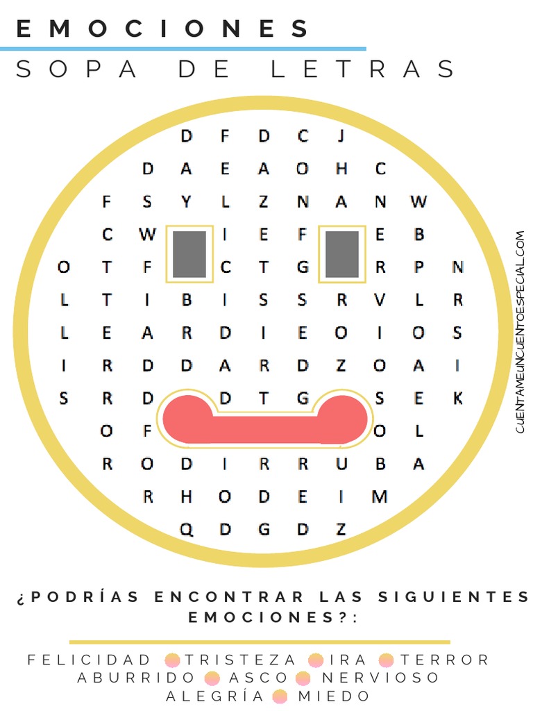 Identificando emociones a través de una sopa de letras | PDF
