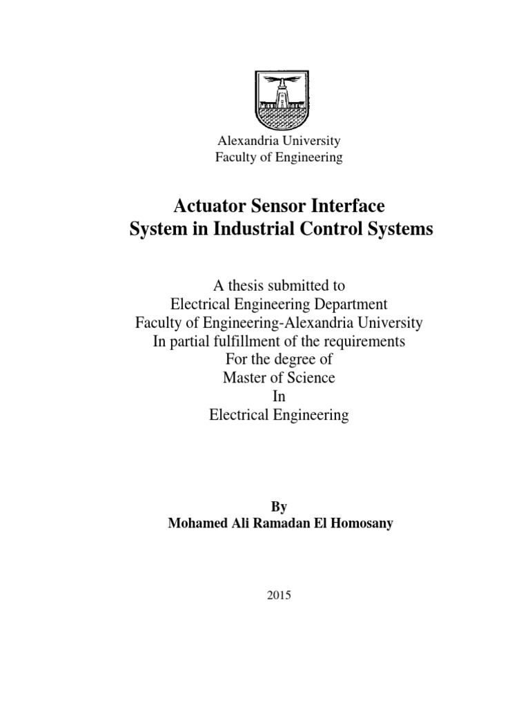 Actuator Sensor Interface System in Industrial Control Systems | PDF ...