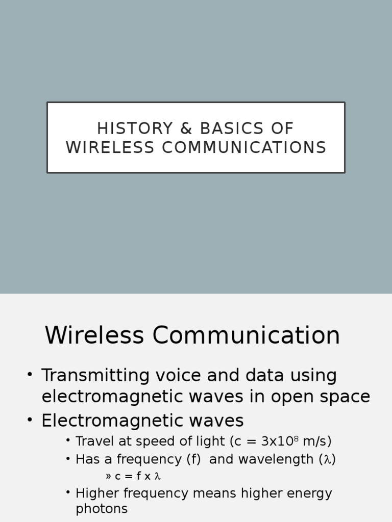 History of Wireless Communications Evolution | PDF | Duplex ...