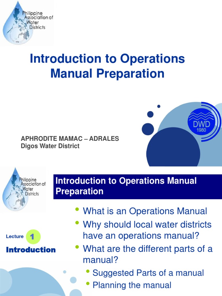 Introduction To Operations Manual Preparation | PDF | Communication ...
