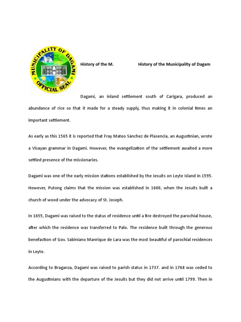 History of Dagami | PDF