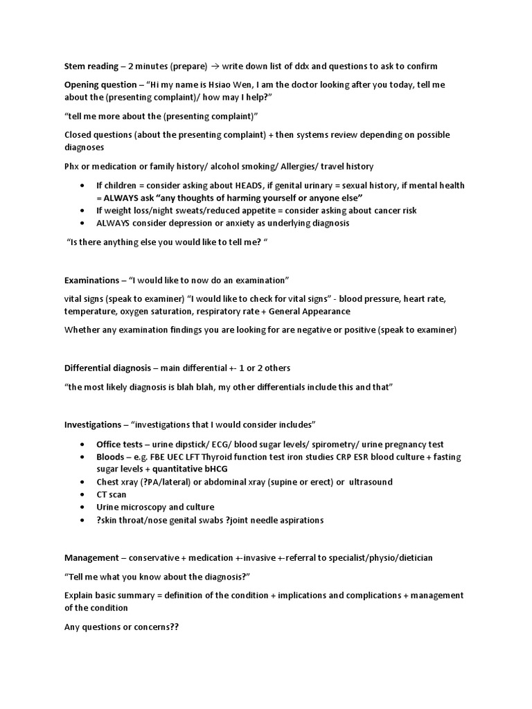 Osce Flowchart | PDF | Self-Improvement | Wellness