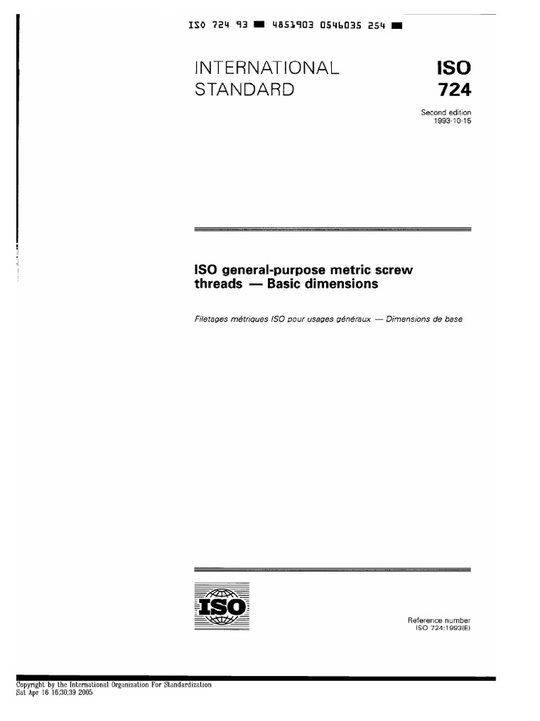 Iso 724 1993 PDF | PDF