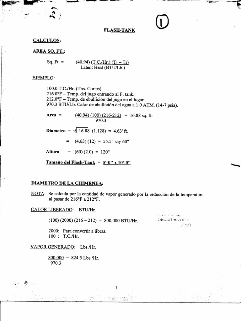 Flash-Tank Calculations. - 2 Pages | PDF | Units Of Measurement | Nature