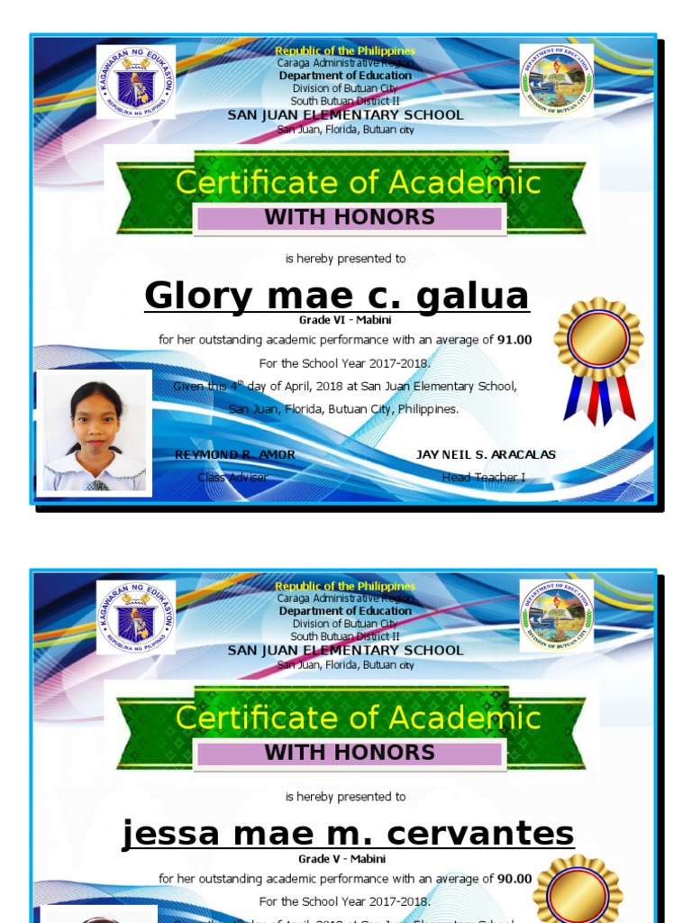 Academic Awards CERTIFICATE | PDF | Learning