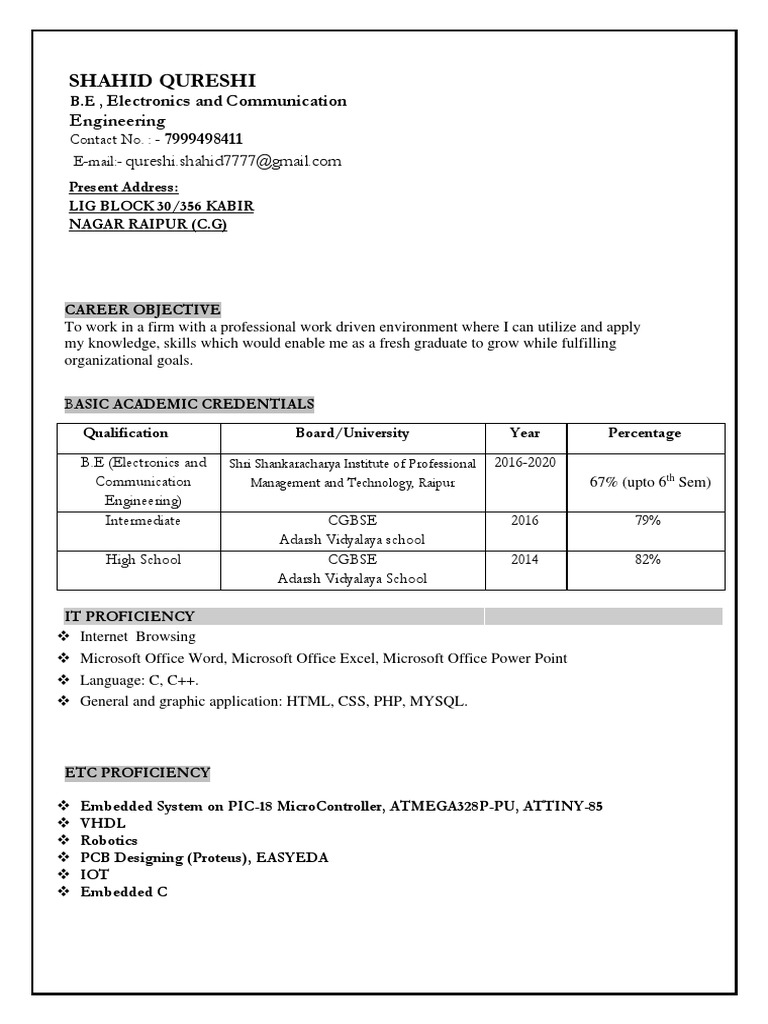 Shahid Resume 2-Updated | PDF | Internet Of Things | Computing