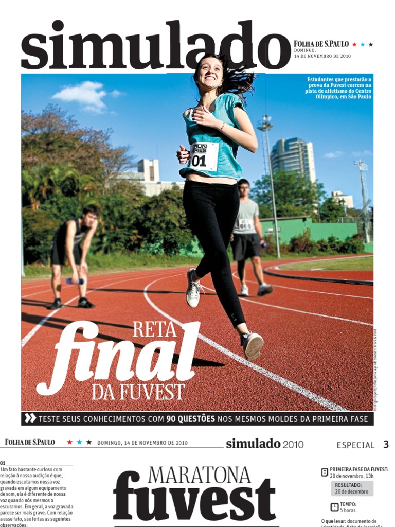 Simulado Final FUVEST 2010 | PDF