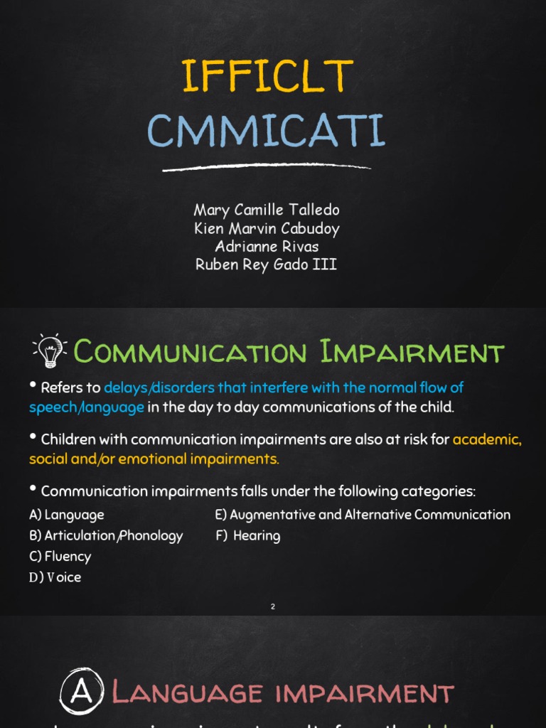 Difficulty Communicating | PDF | Syllable | Hearing Loss