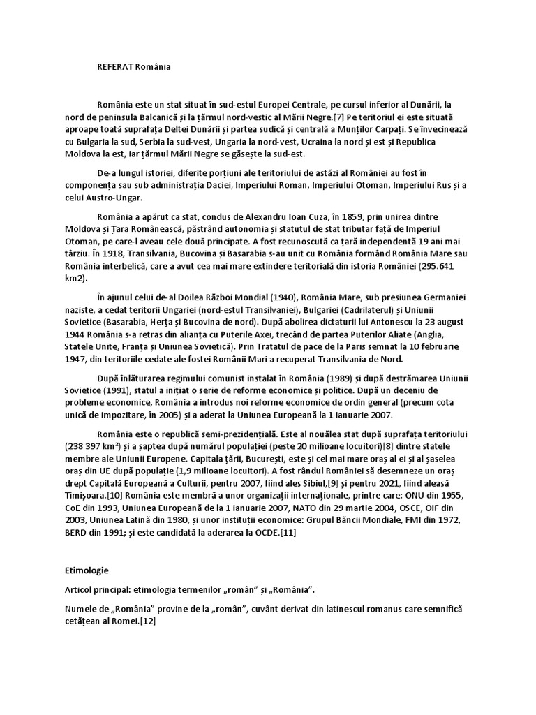 REFERAT - Geografie România