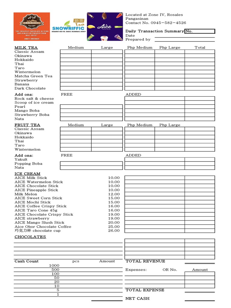 Daily Transaction Report | PDF