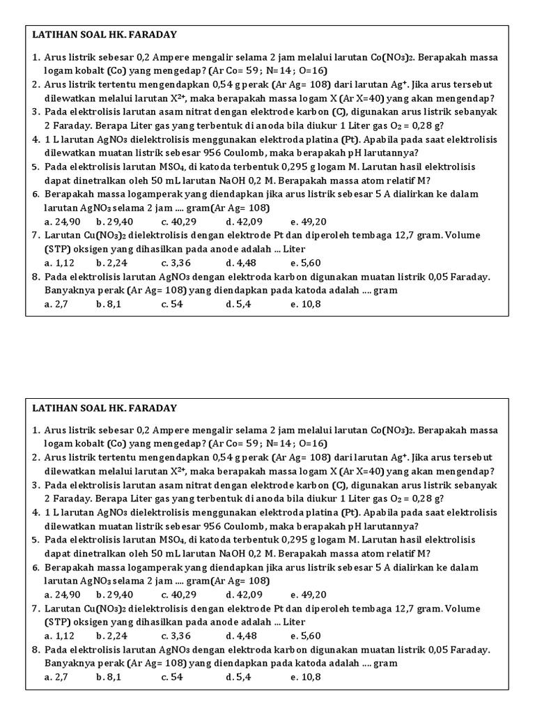 Latihan Soal HK. Faraday | PDF
