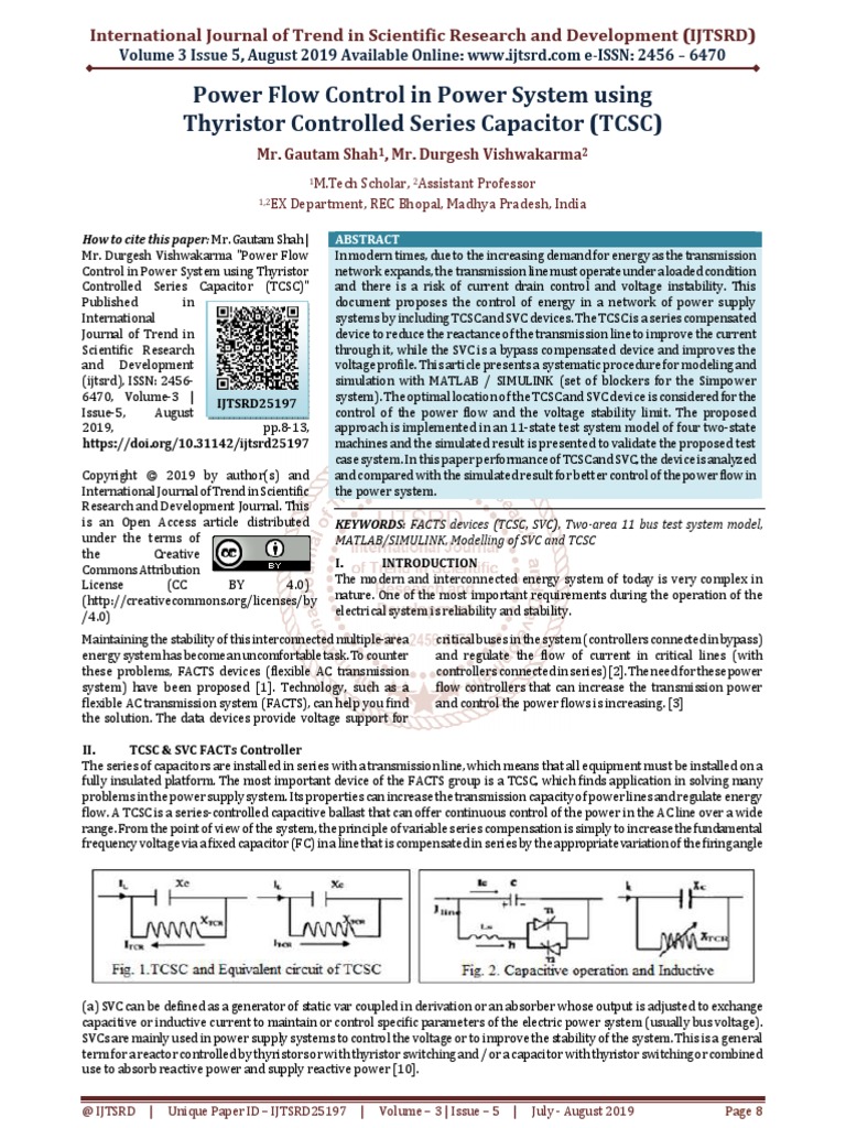 Power Flow Control in Power System Using PDF | PDF | Electricity ...