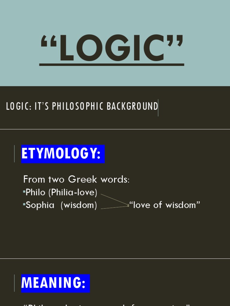 Understanding Logic in Philosophy | PDF | Concept | Logic