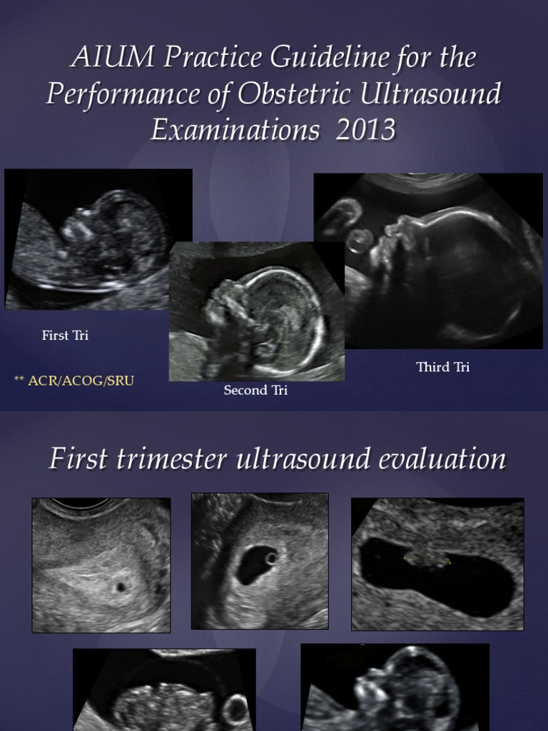 Practice Guidlines For Performance First Trimester US | PDF | Ventricle ...