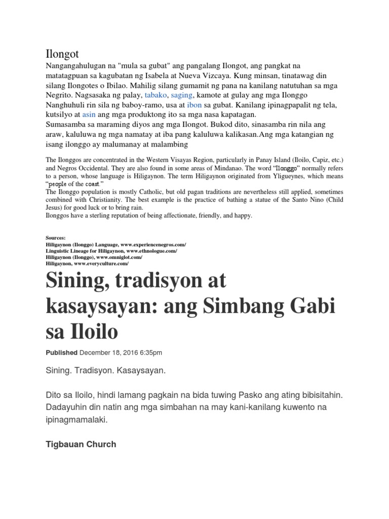 Ilongot | PDF