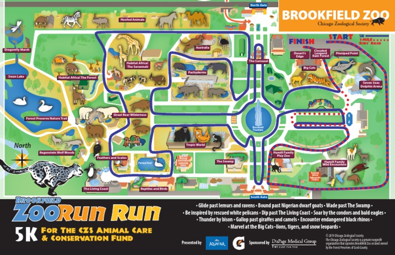ZooRunRun at Brookfield Zoo Map | PDF | Organisms | Habitat