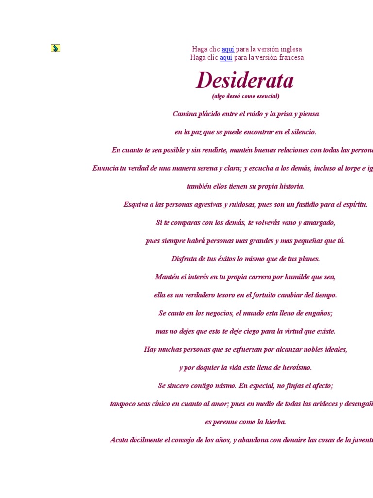 Desiderata