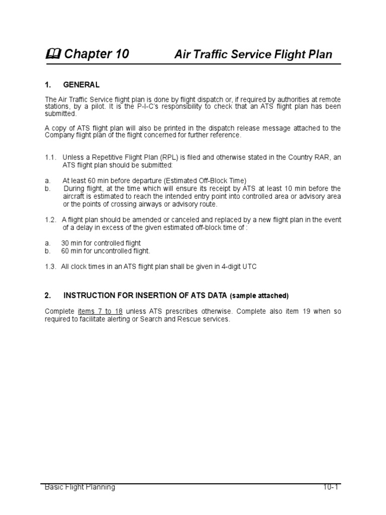 ATS Flight Plan | PDF | Transponder (Aeronautics) | Instrument Flight Rules