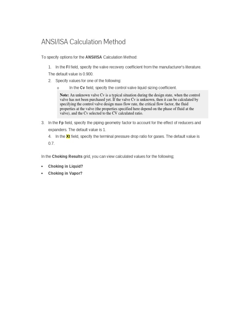 ANSI/ISA Valve Sizing Guide | PDF | Technology & Engineering