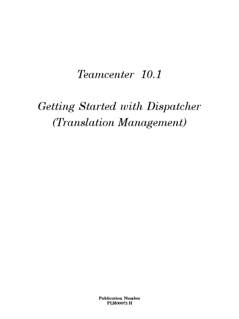 Getting Started Dispatcher Translation MGMT | PDF | Web Server | Internet & Web