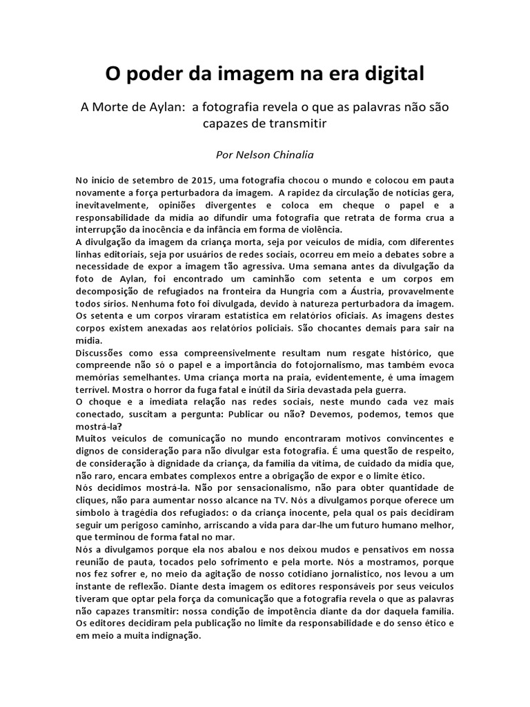 O Poder Da Imagem Na Era Digital | PDF | Imagem | Comunicação