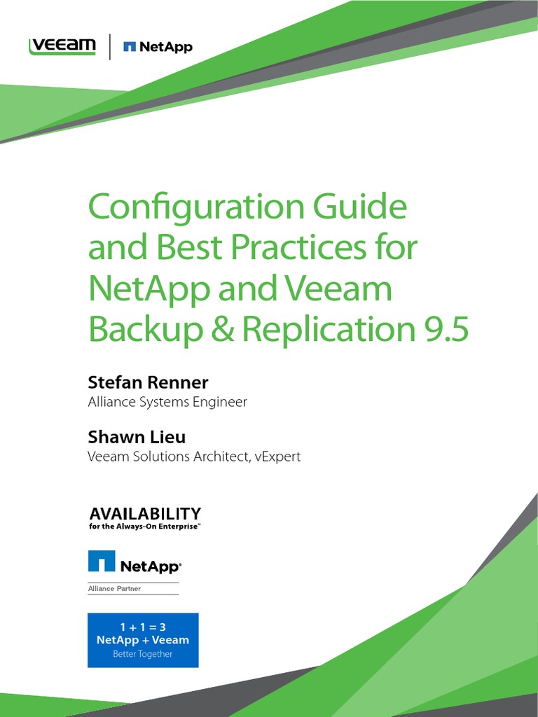 Veeam Backup 9 5 Netapp Configuration Guide 2017 | PDF | Backup | Replication (Computing)