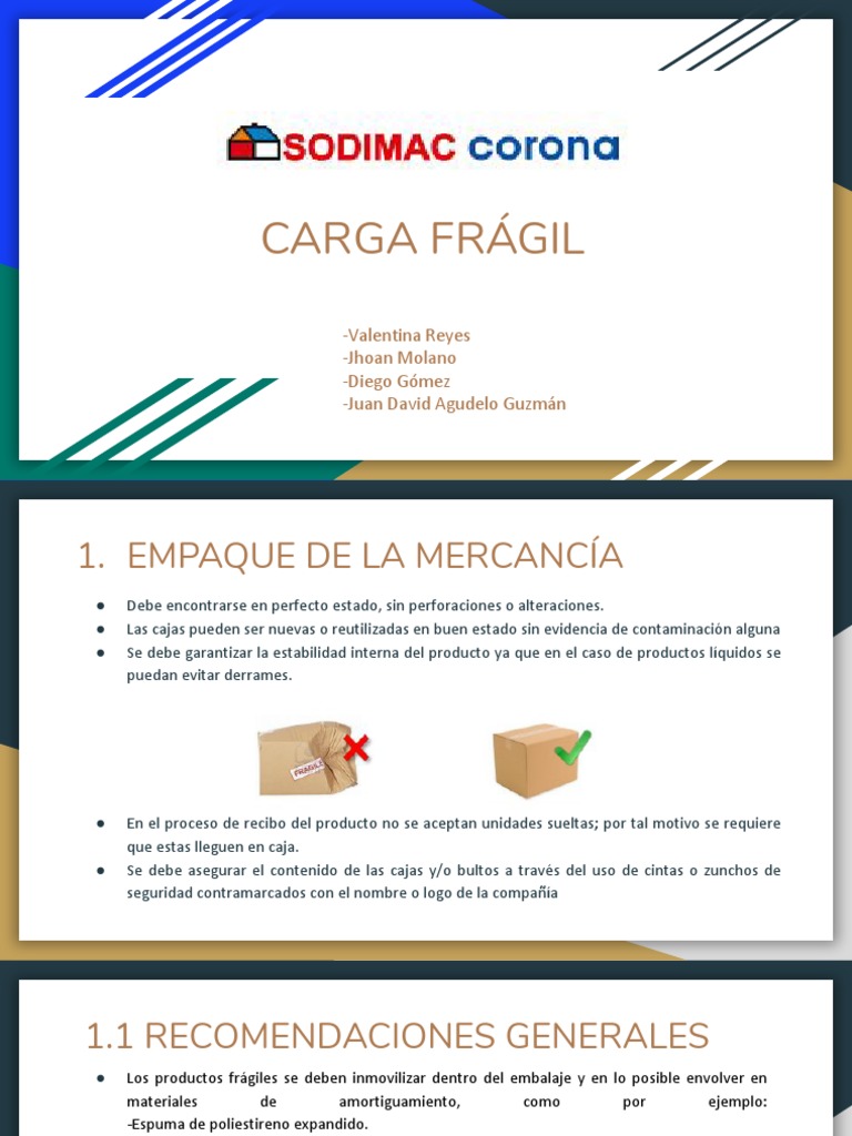 Manejo y Empaque de Carga Frágil | PDF | Poliestireno | Naturaleza
