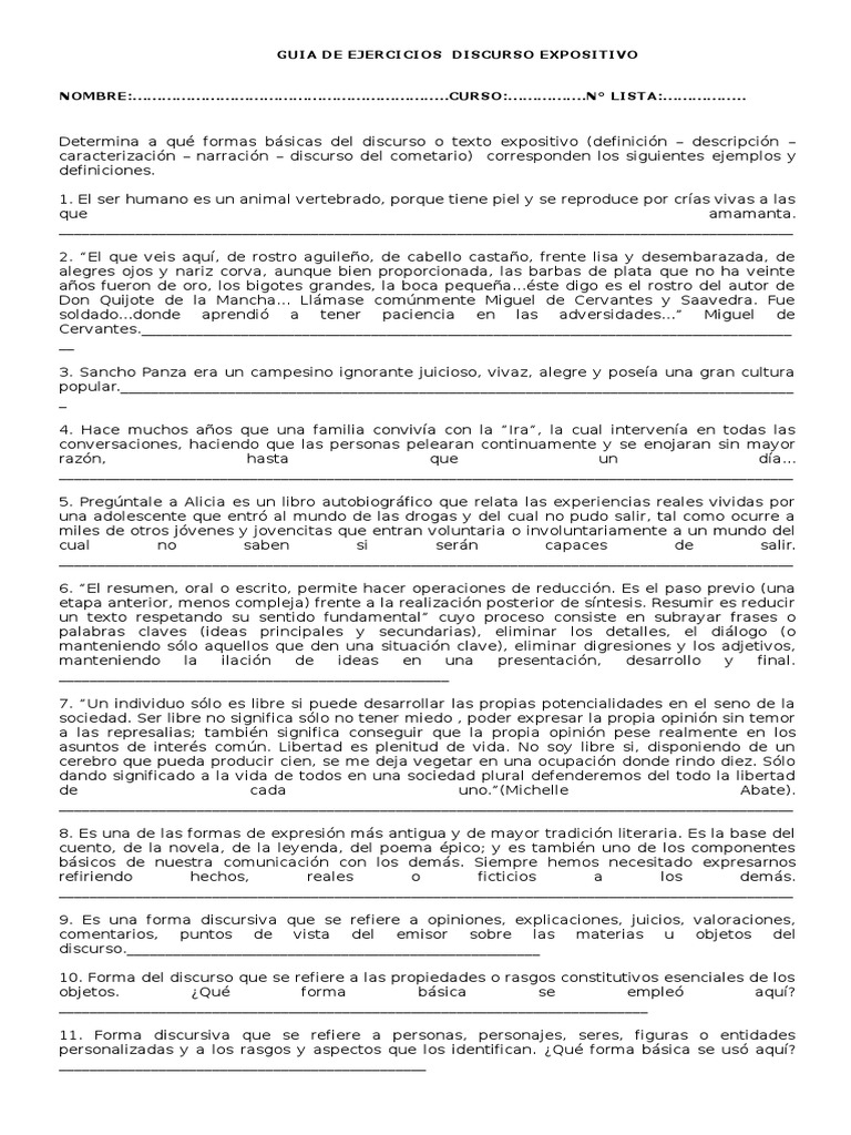 Guía de Ejercitación Simce 2 Medio, Texto Expositivo | PDF | Libertad | Temor