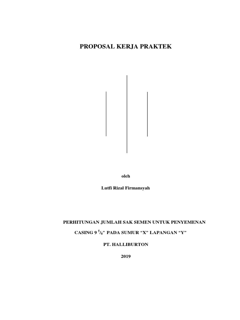Proposal Magang Lutfi Rizal F PT - Halliburton | PDF