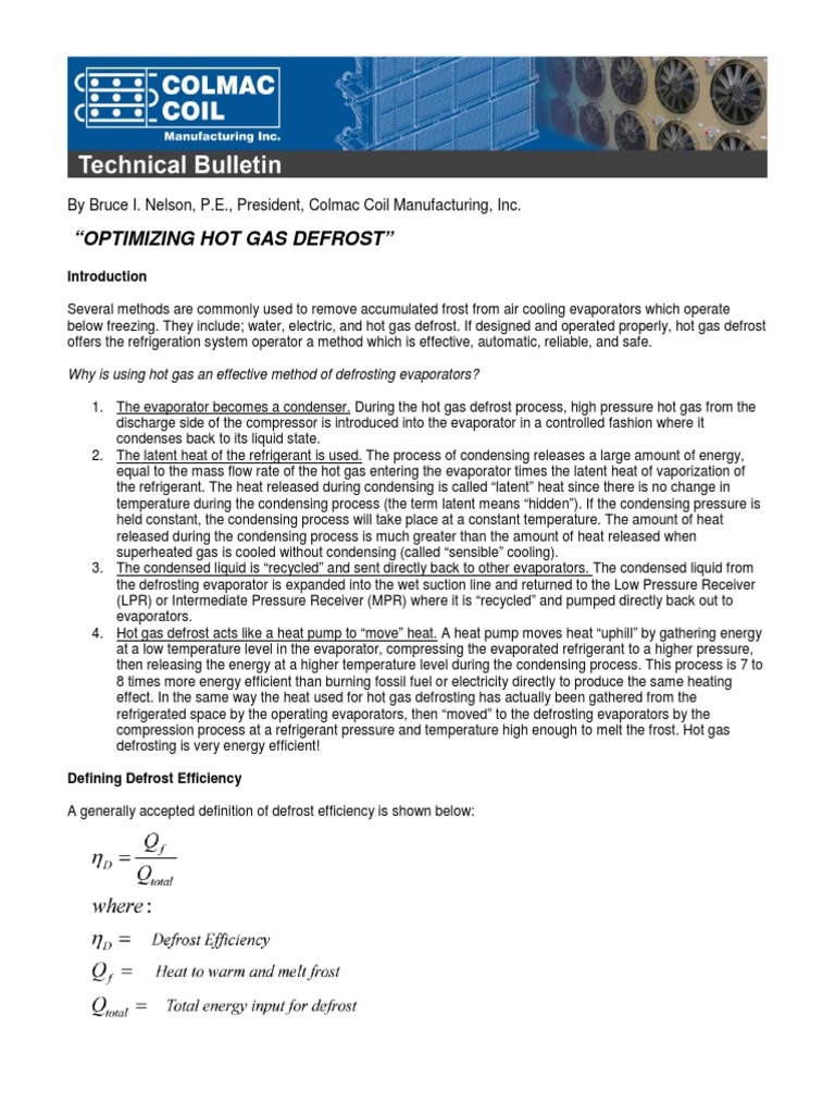 Optimizing Hot Gas Defrost | PDF | Heat Transfer | Refrigerator